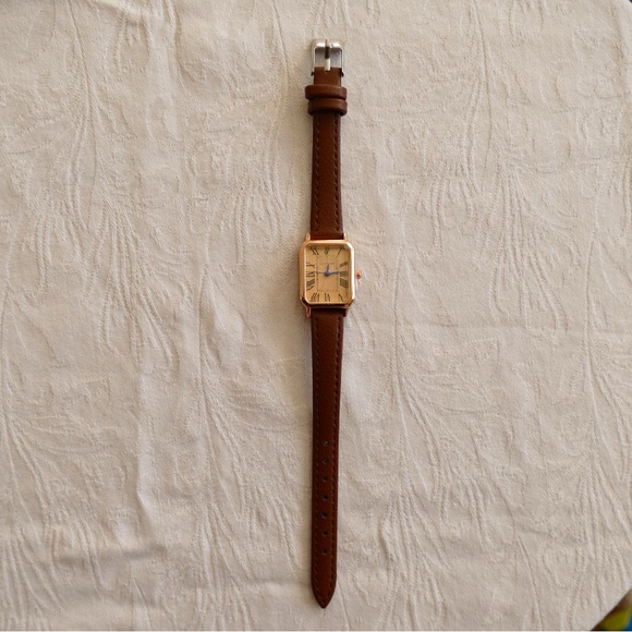 Vintage | Accessories | Y2k Style Cute Square Brown Leather Luxury ...